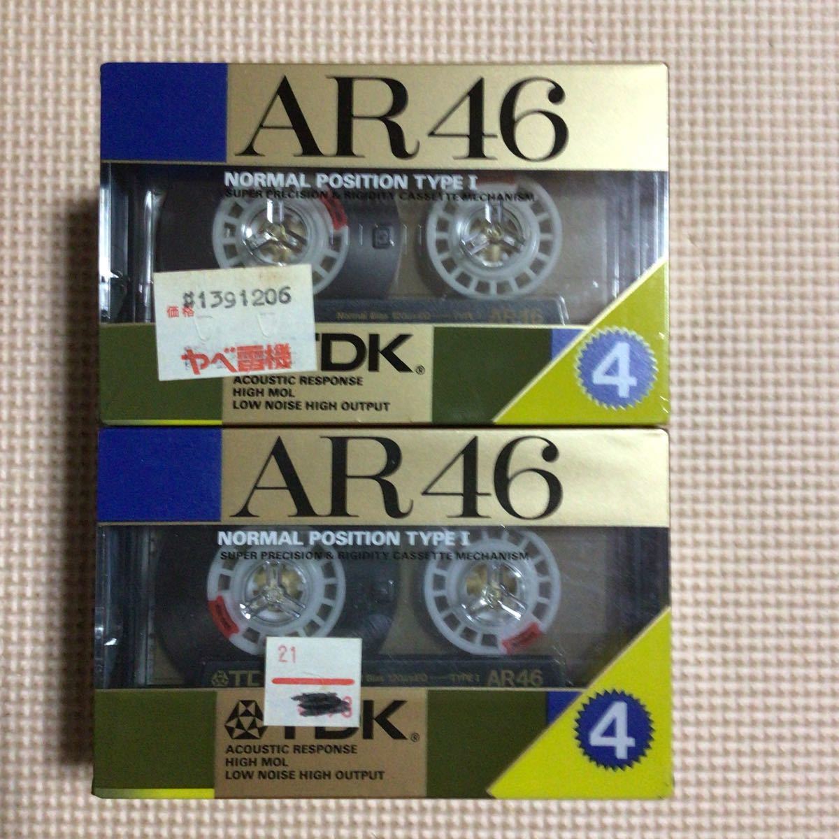 TDK AR46 4パックx2 ノーマルポジション カセットテープ8本セット【未開封新品】★